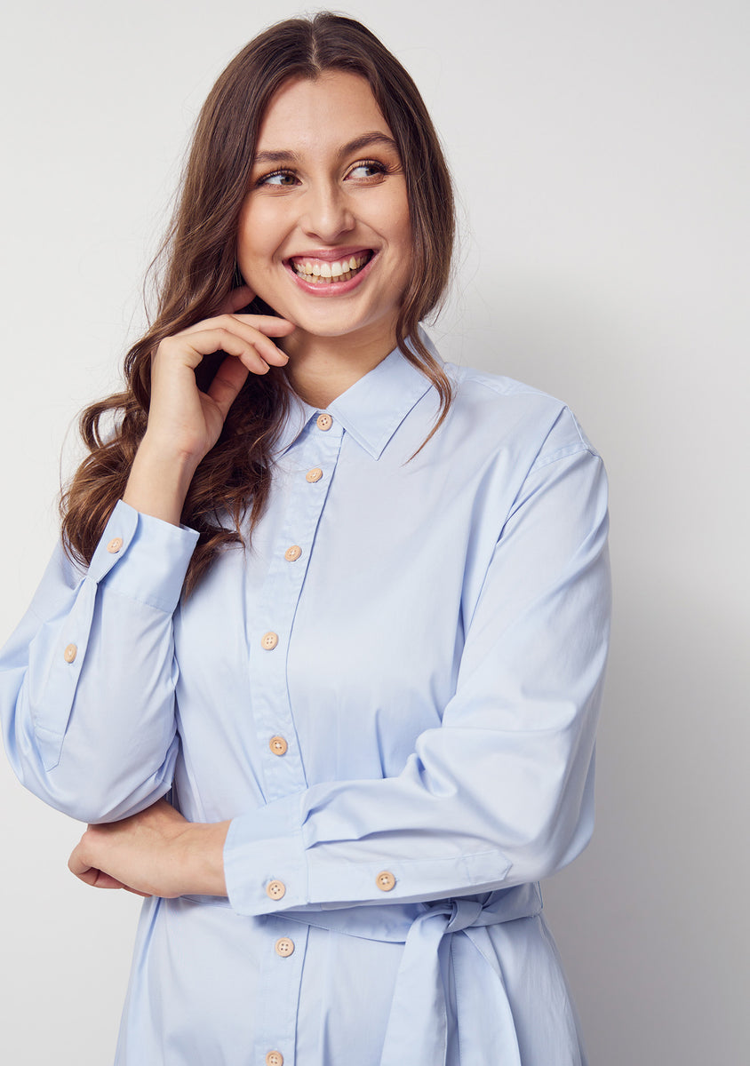 Sigga Shirt Dress - Light Blue – Isayshop.se